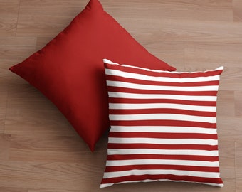 Red and White Throw - Etsy