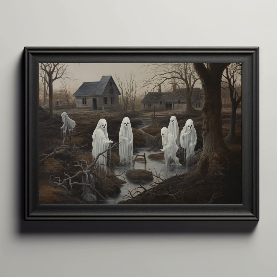 Ghosts in Rural America Wall Art Print: Haunting World Wall Art Piece ...