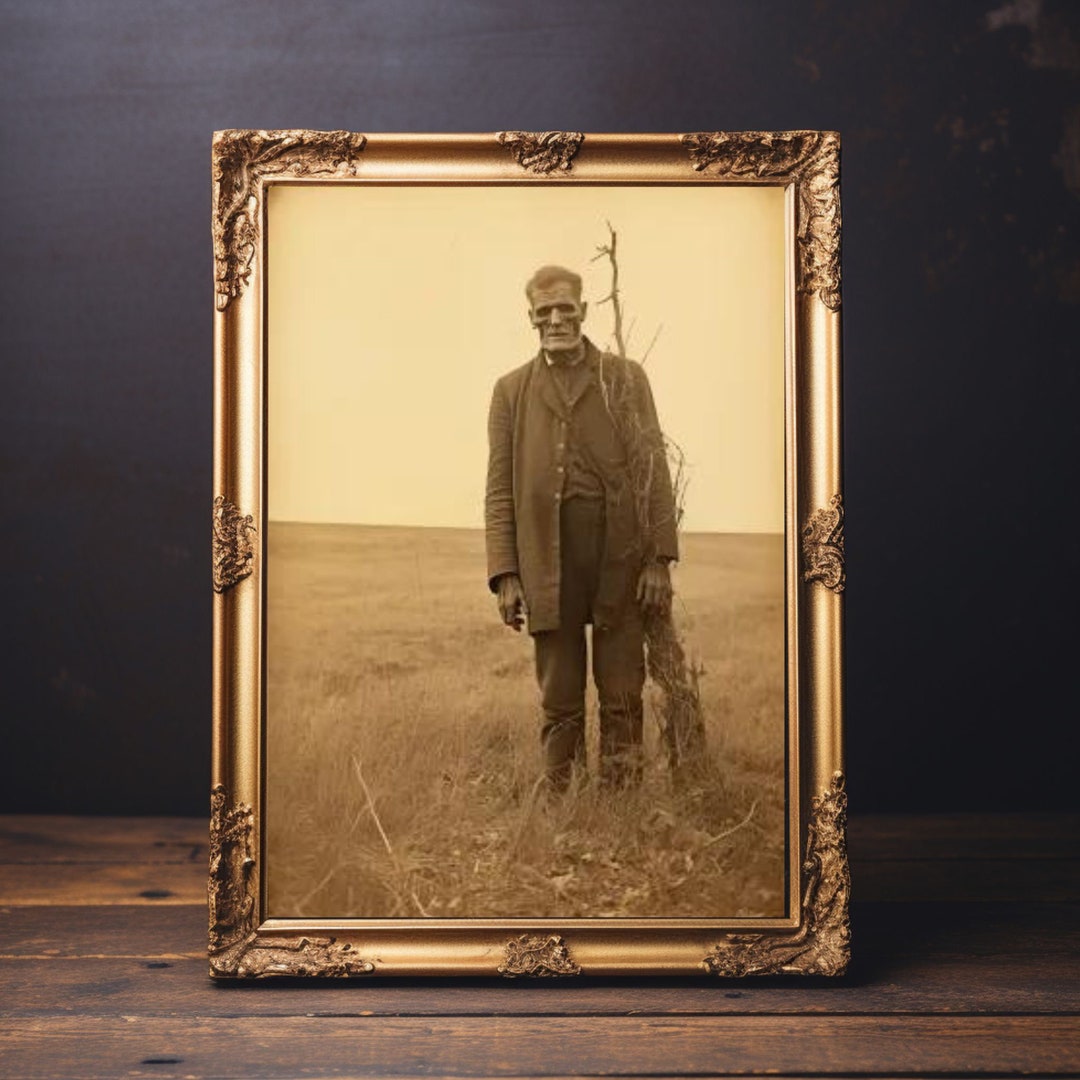 Frankenstein Monster Art: Vintage Gothic Halloween Print | Frankenstein ...