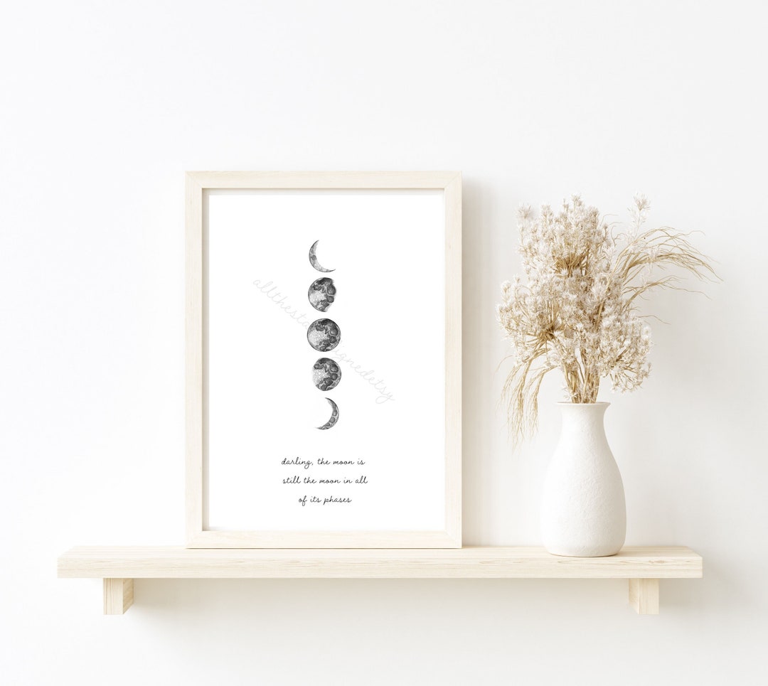 Moon Phases Instant Download Printable Art Quote Astrology Luna ...
