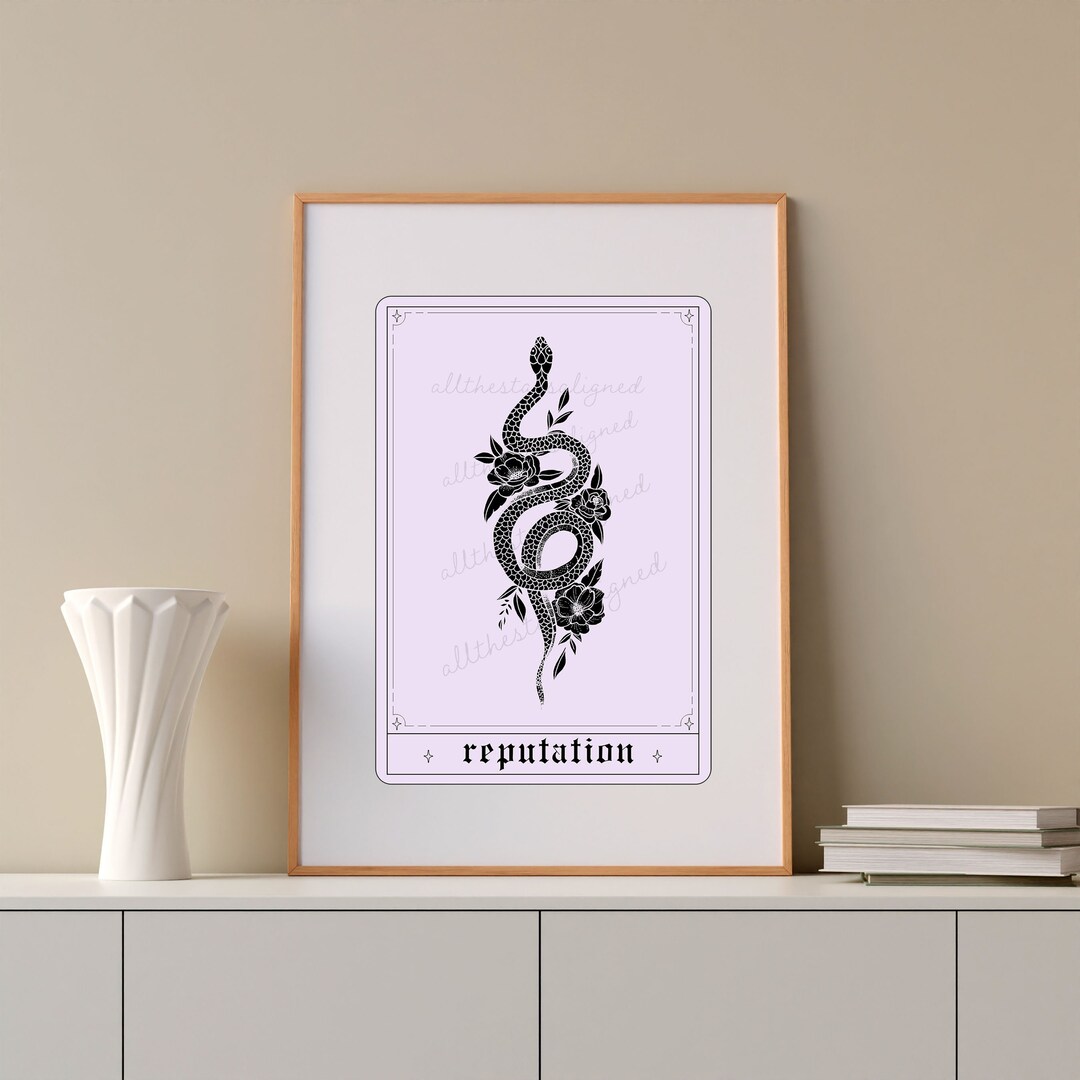 Reputation Era Taylor Swift, Tarot Card, Swiftie Poster Eras Print ...