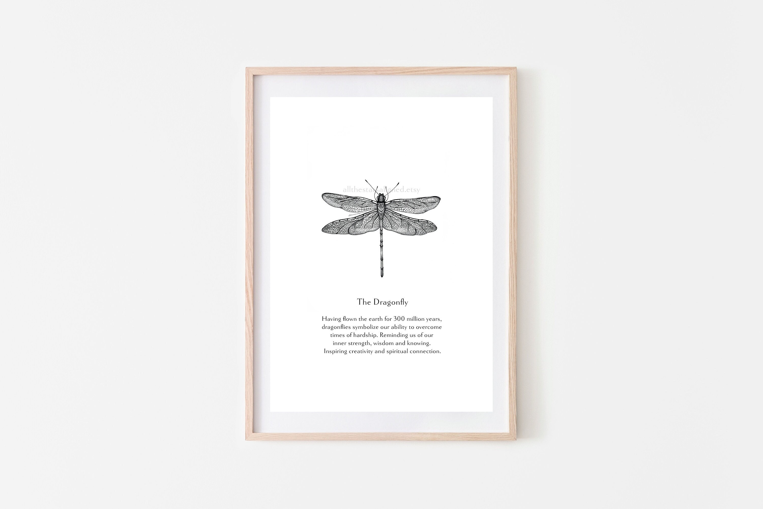 Dragonfly Symbolism Print: Minimalist Wall Art (digital Download) - Etsy