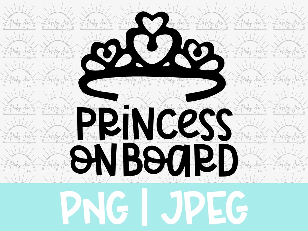 Princess on Board Car Decal Cricut Template digital - Etsy