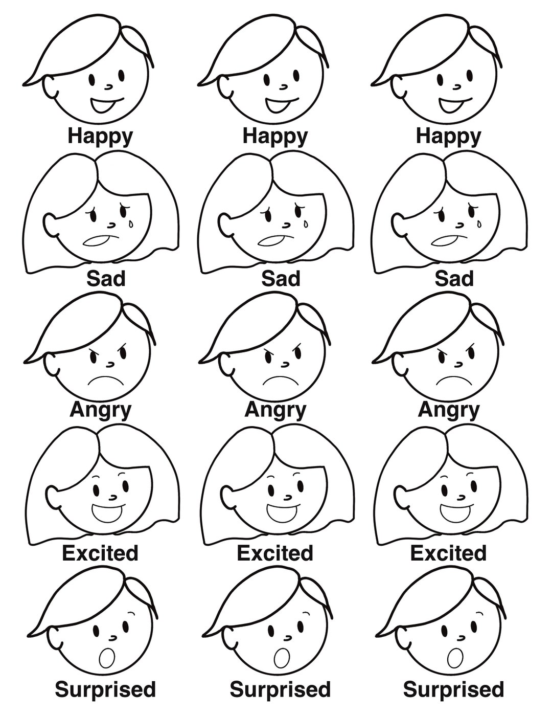 DIGITAL Jpeg DOWNLOAD *PRINTABLE* Emotion Scale for Pre-k2-4 and ...