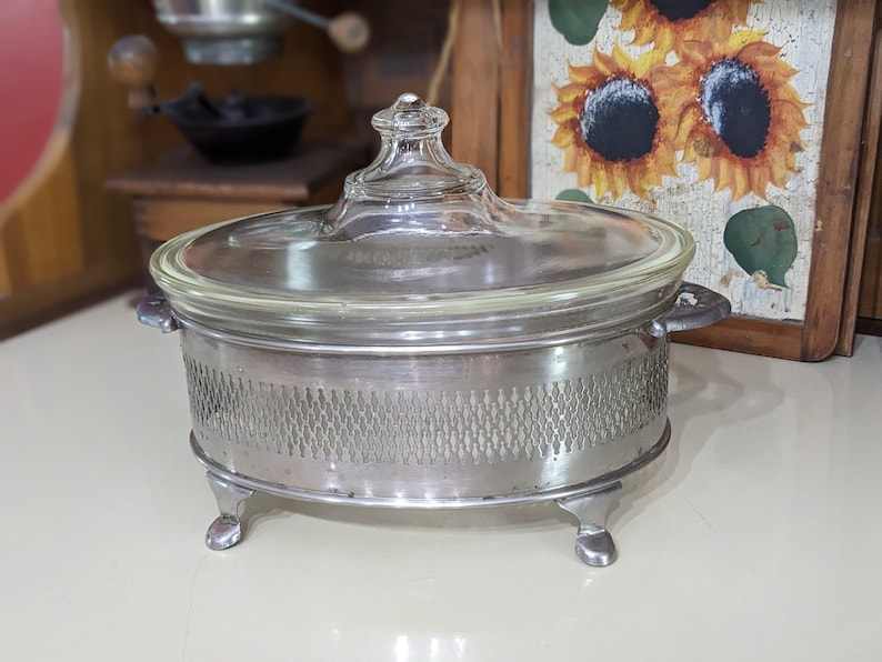 1920's Pyrex Oval Casserole Dish W/lid 194 294 - Etsy