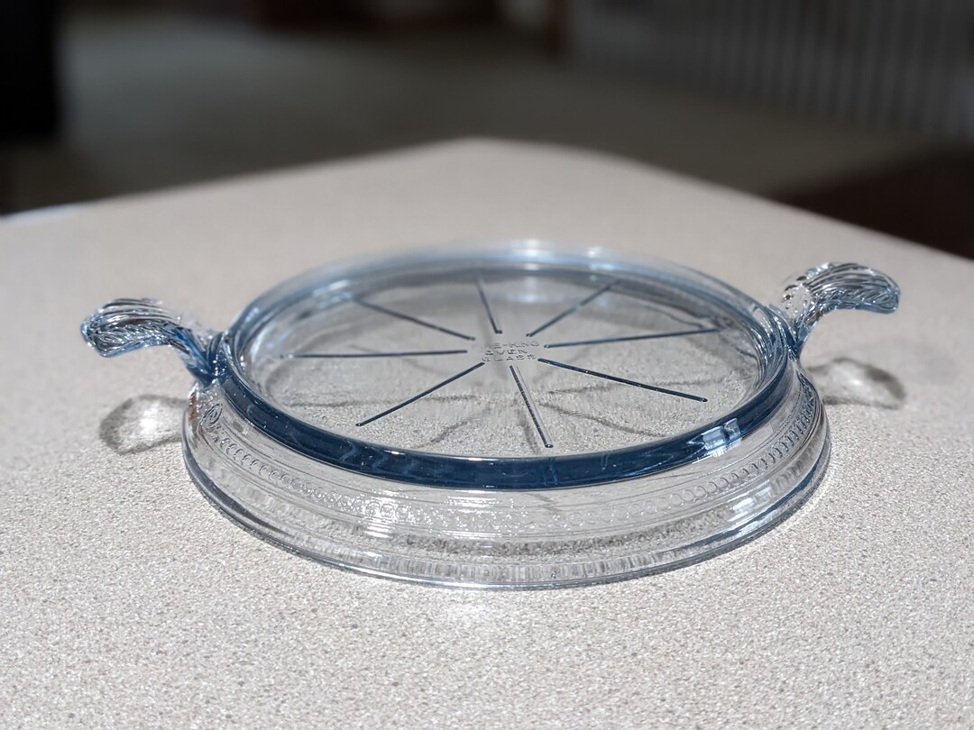 Fire King Sapphire Blue Philbe Glass Trivet Vintage Etsy