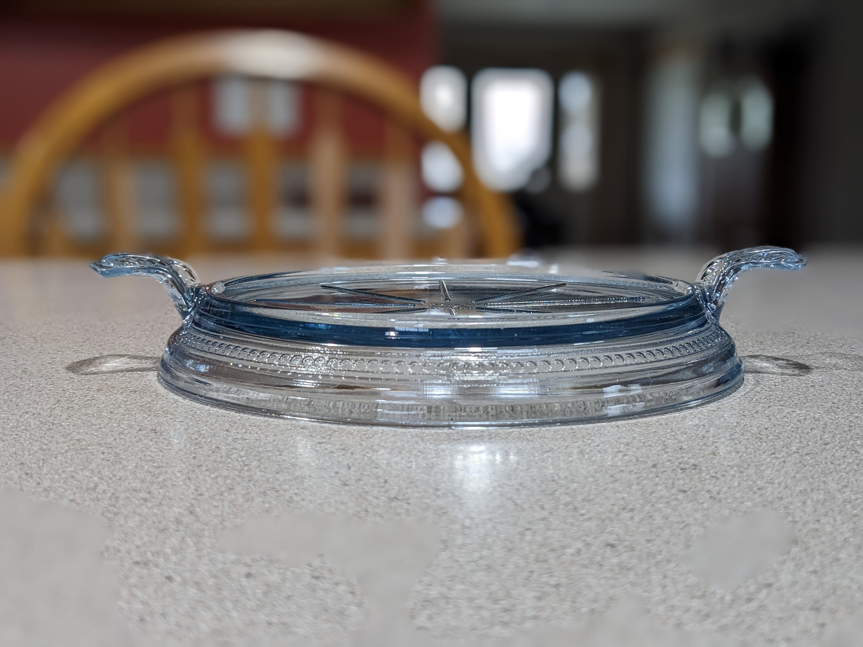 Fire King Sapphire Blue Philbe Glass Trivet Vintage Etsy