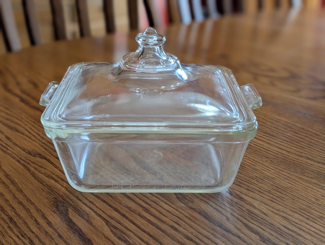 Pyrex Vintage 1920s Square 653-B Casserole Dish With Lid, No Chips or ...