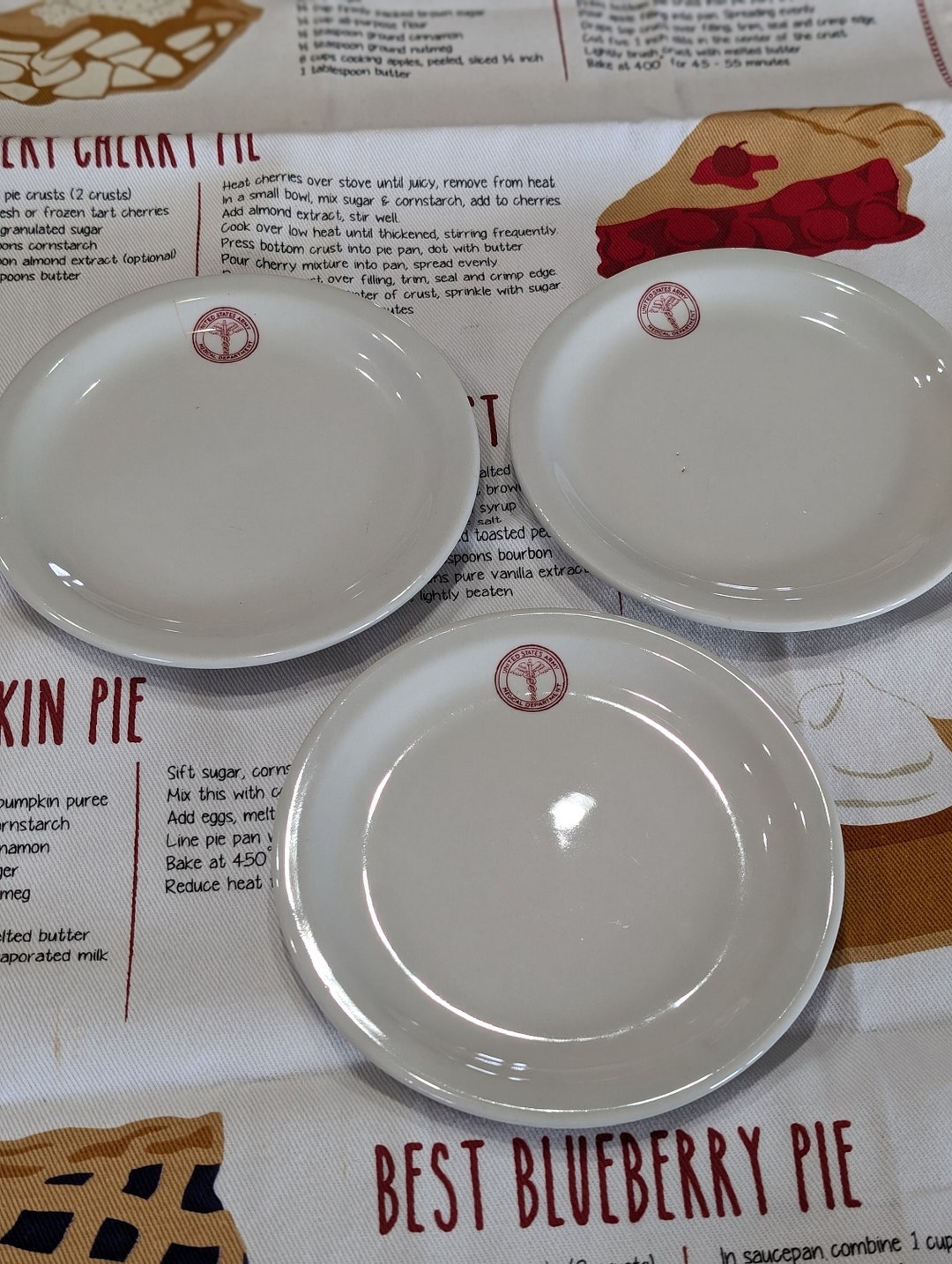 US Army Medical Salad Plate, 6.5 Inches Diameter, Sterling China ...