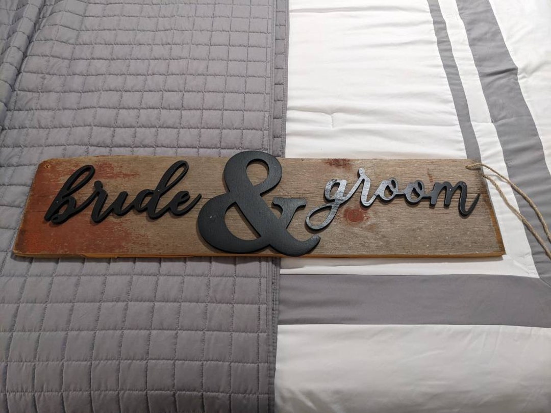 Wedding Bride and Groom Sign - Etsy
