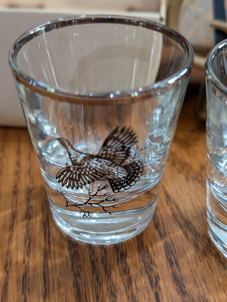 Vintage Federal Glass Shot – 1950s Rumpus Set, Game Bird Design - Etsy