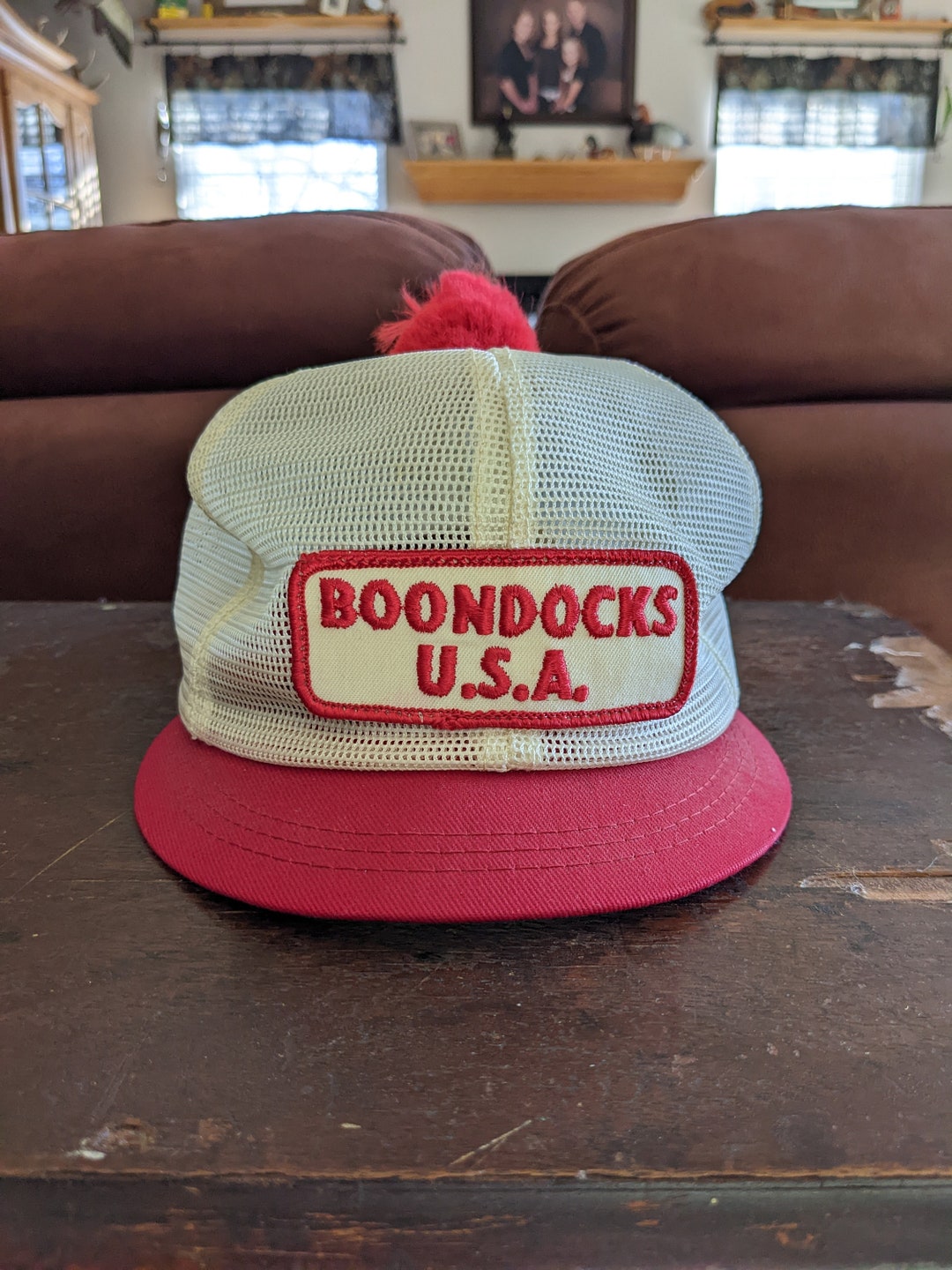 Boondocks Iowa USA K Brands Snapback Hat Pom Pom Vintage Mesh Trucker ...