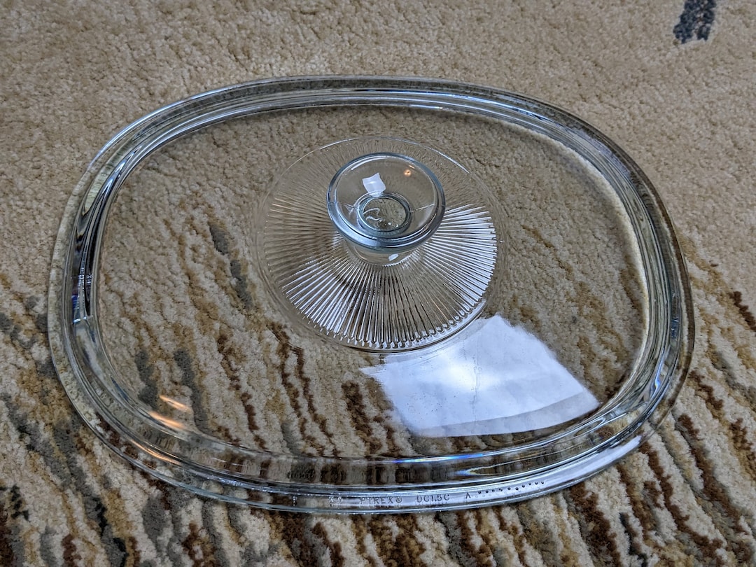 Pyrex Clear Glass Lid. Ribbed, Oval DC 1.5 C - Etsy