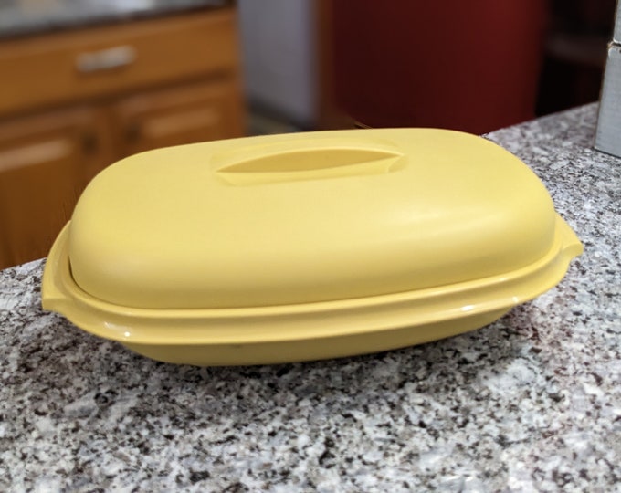 Vintage Tupperware Steamer, Cooker, Vegetables , Harvest Yellow. 3 ...