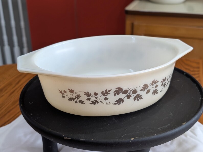 Vintage Pyrex Golden Acorn Oval Casserole – 043 – 1.5 Qt – Made in USA ...