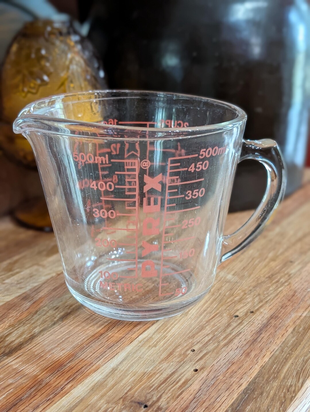 PYREX Glass 2 Cup Measuring Cup ~ Vintage Pyrex . Made in USA, Vintage ...