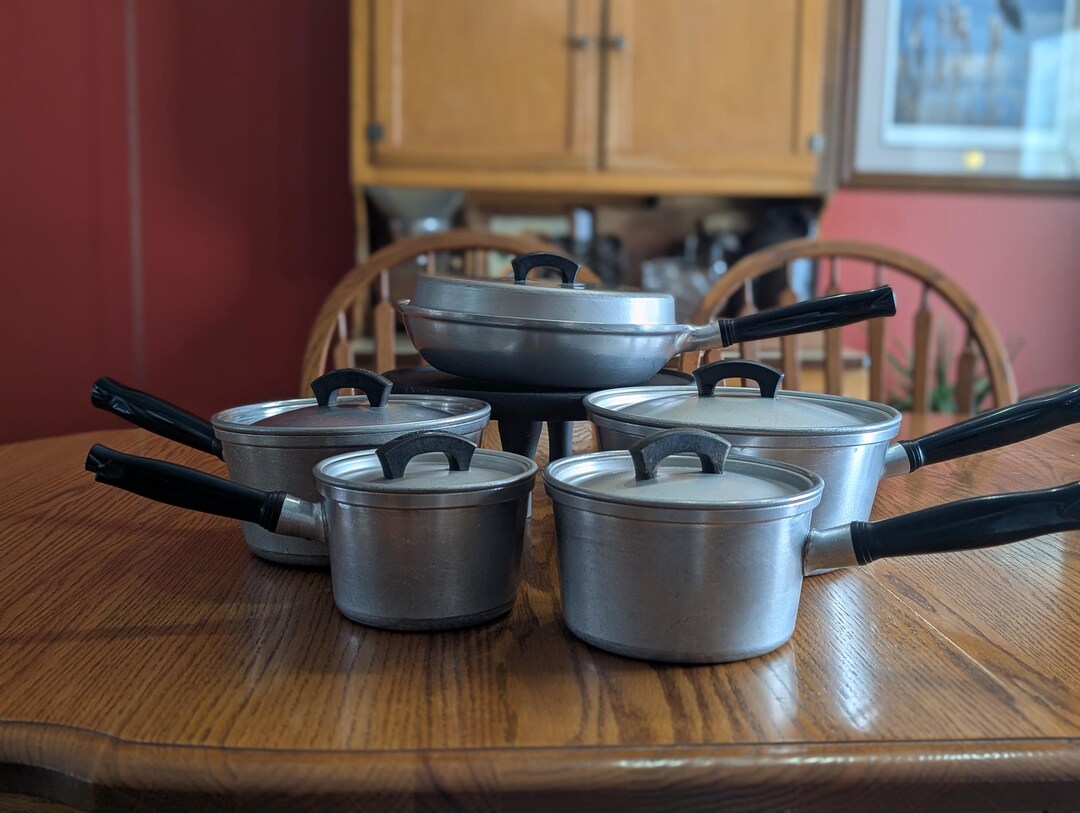 Vintage Wear-ever Aluminum Cookware Set | Made in USA Pots & Pans | Mid ...