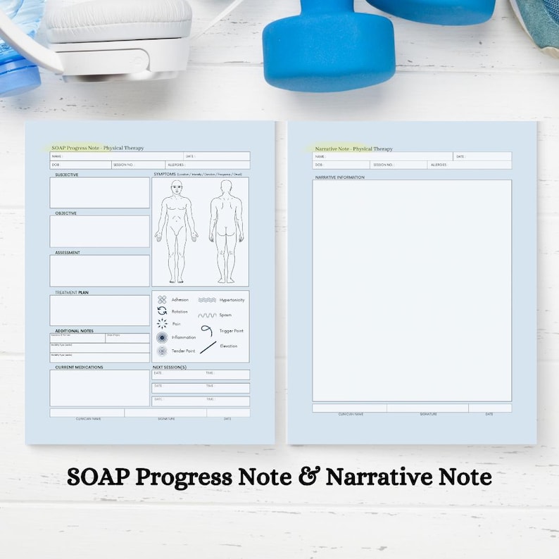 Physical Therapy Session Forms: Physical Therapist Client Intake, SOAP ...