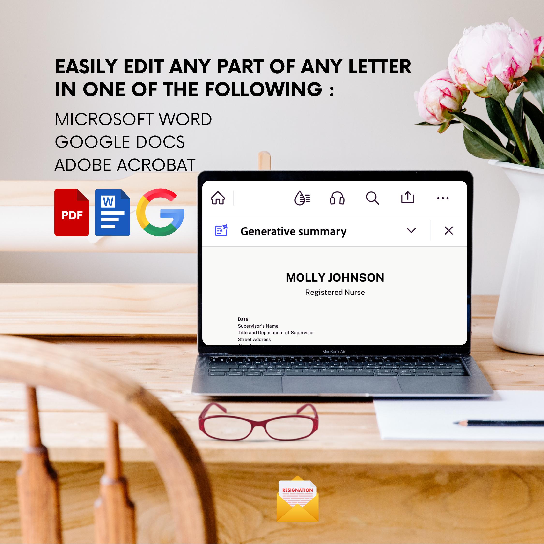 Nurse Resignation Letter Template, Resign Letter for Medical ...