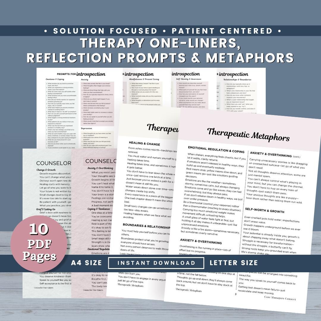 Mental Health Therapist Cheat Sheets, Therapy One Liners, Counseling ...