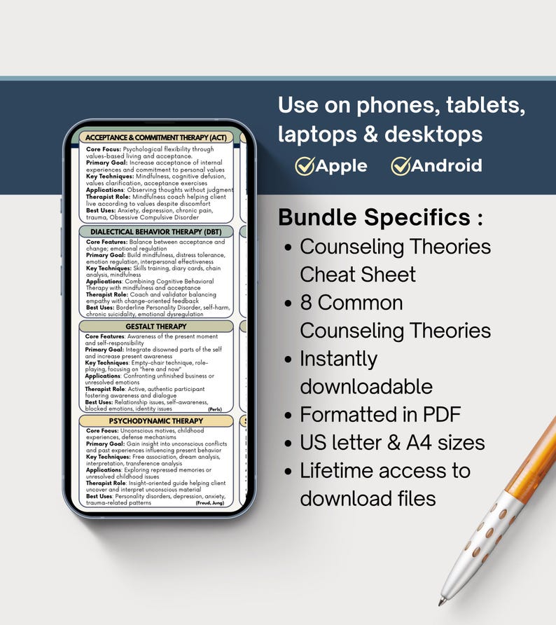 Comparing Counseling Theories Cheat Sheet - Compare Therapist ...
