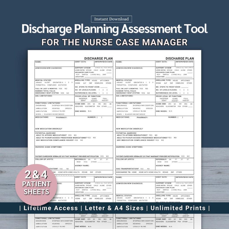 Discharge Planning Form | Care Coordination & Transition of Care Tool ...