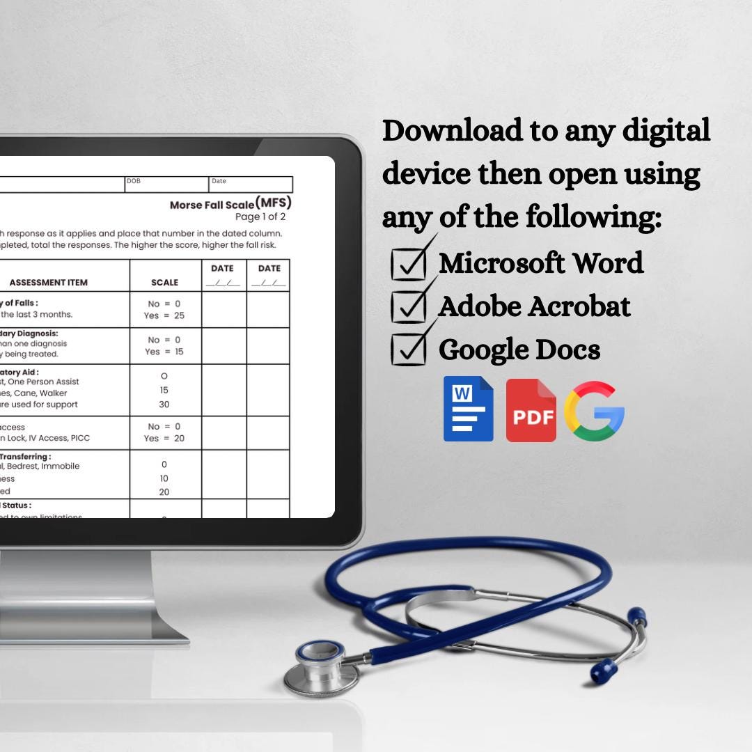 Fall Risk Assessment Bundle, Senior Care Evaluations (PDF) - Etsy