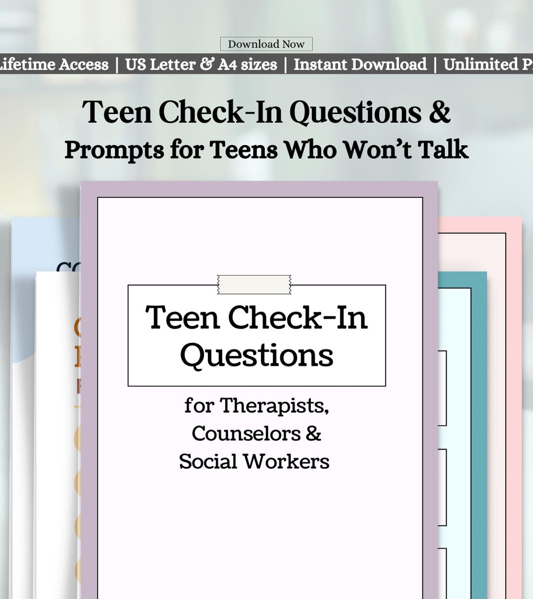 Teen Check-in Prompts, Counselor Conversation Starters (digital ...