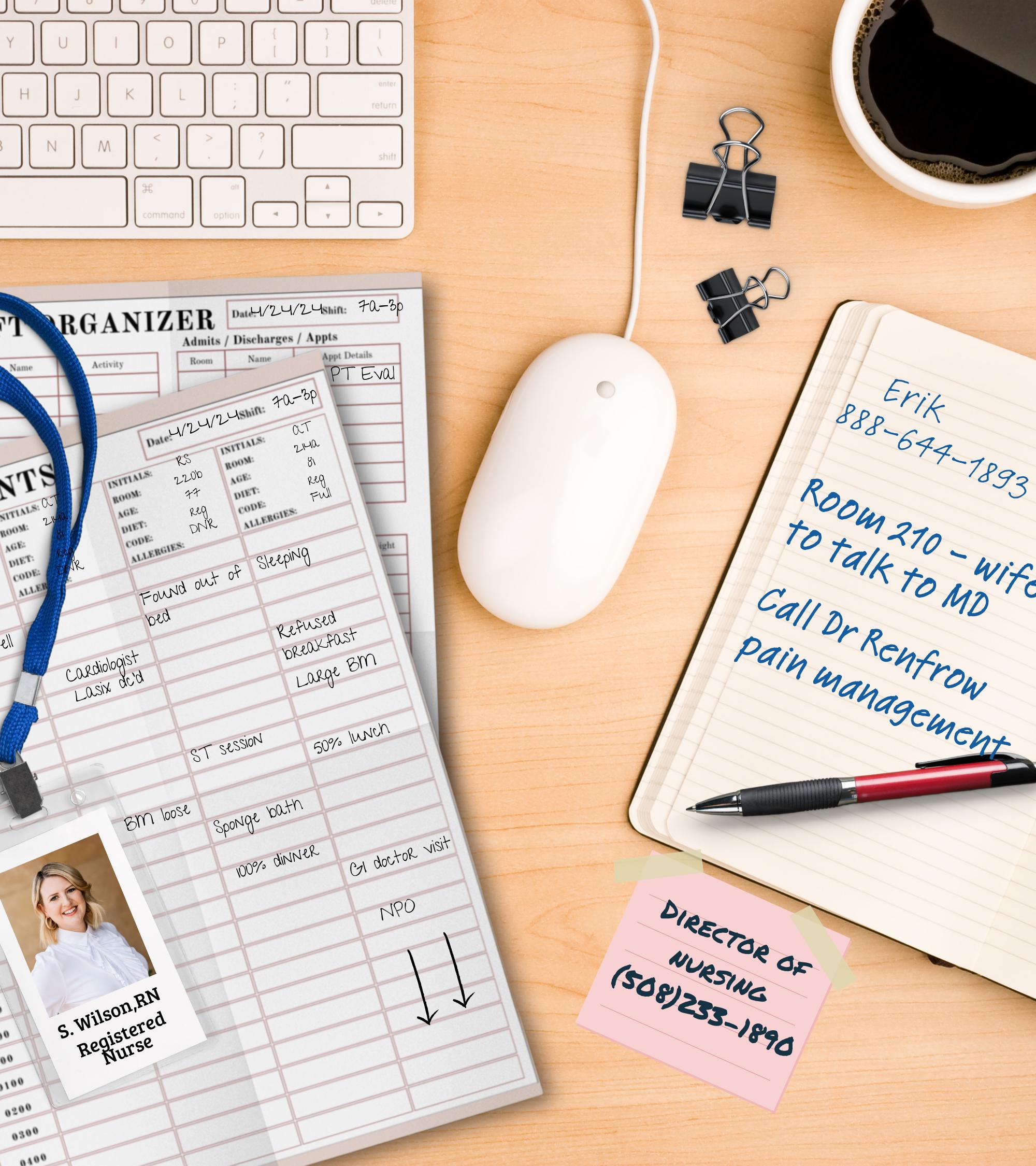 Editable Skilled Nursing Shift Organizer Bundle: Patient Report, Task ...
