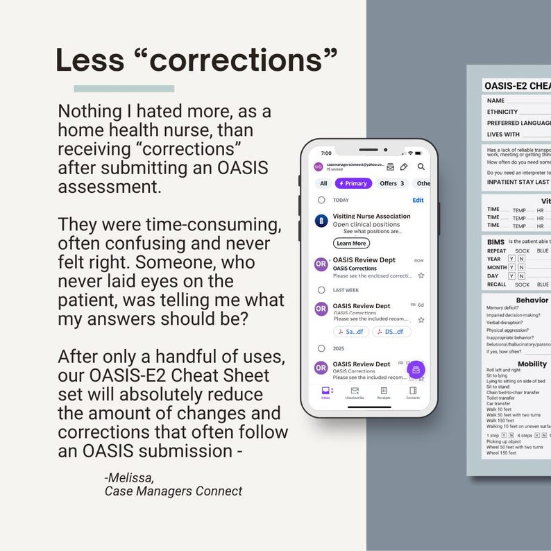 OASIS E Cheat Sheet 2026, OASIS Home Health Nurse Start of Care ...