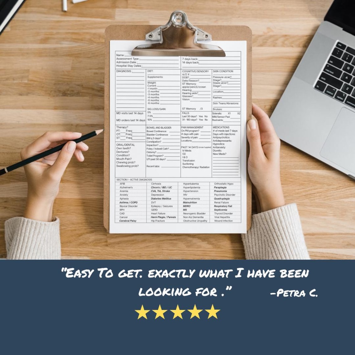 MDS Collection Sheet | Skilled Nursing PDPM Tool | Complete MDS ...