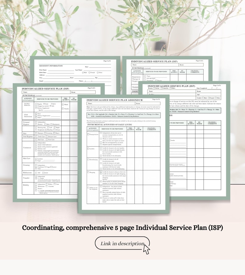 Editable Assisted Living Intake Forms: Nursing Home Resident Assessment Templates (PDF, Canva ...