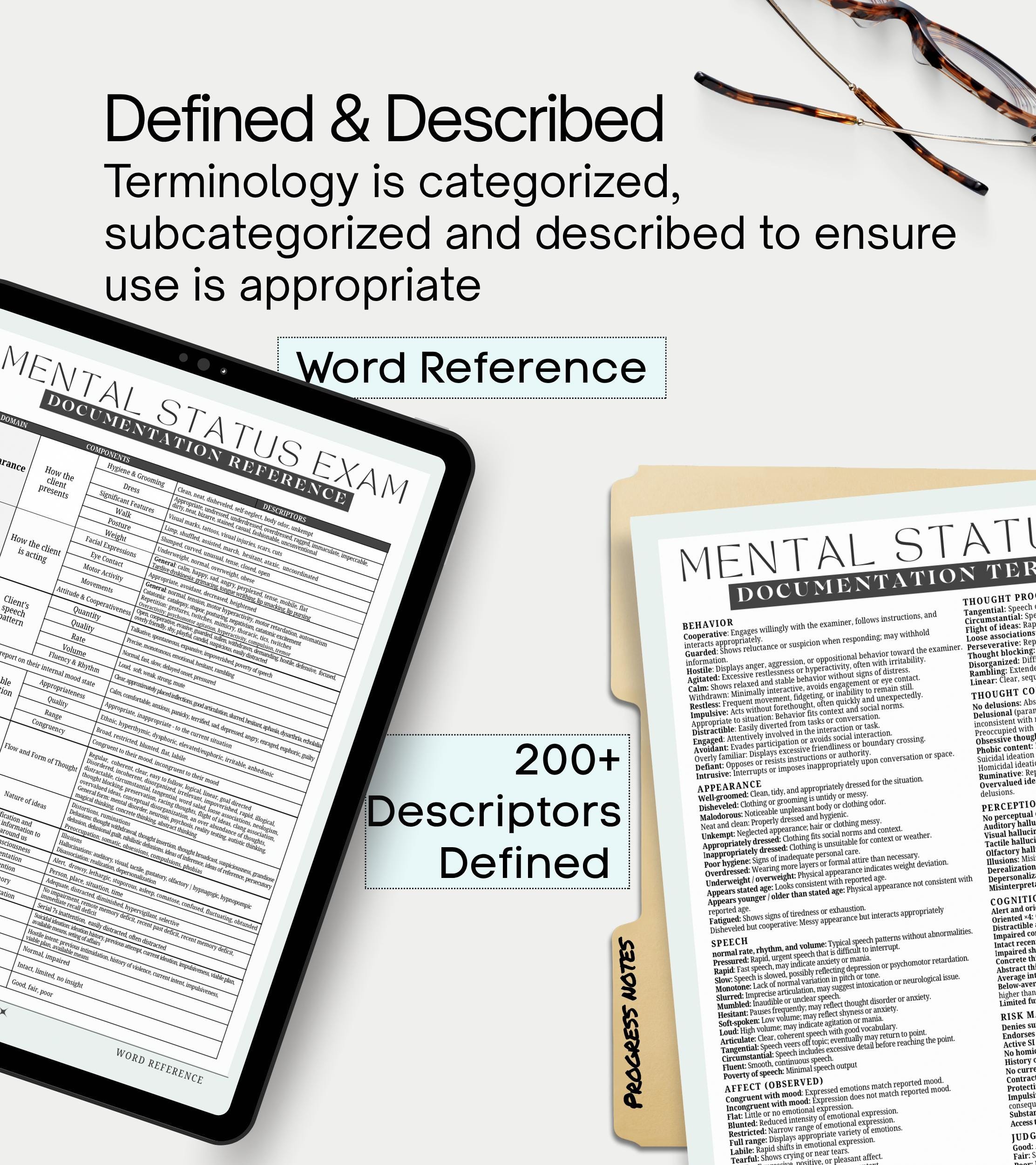 Mental Status Exam (MSE) Toolkit & Documenting Guide - Clinical Tool ...