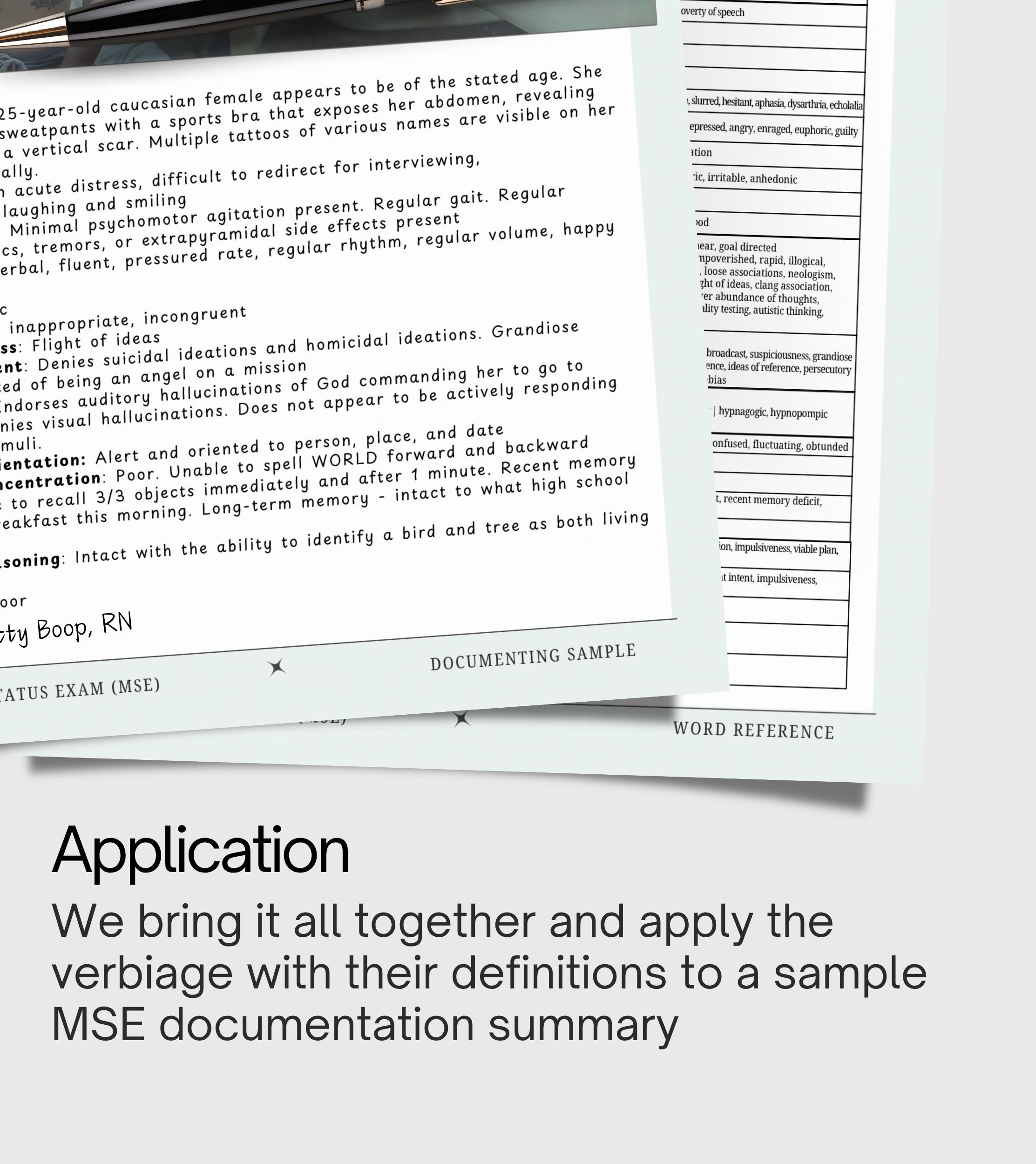 Mental Status Exam (MSE) Toolkit & Documenting Guide - Clinical Tool ...