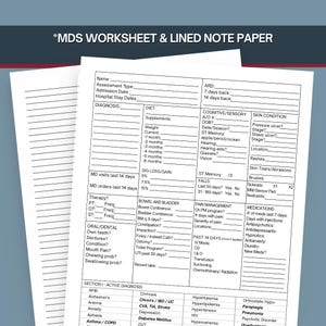 MDS Collection Sheet | Skilled Nursing PDPM Tool | Complete MDS ...
