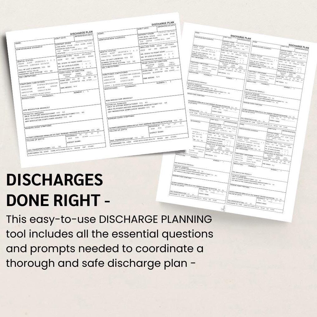 Discharge Planning Summary Checklist, Nursing Case Manager Care ...