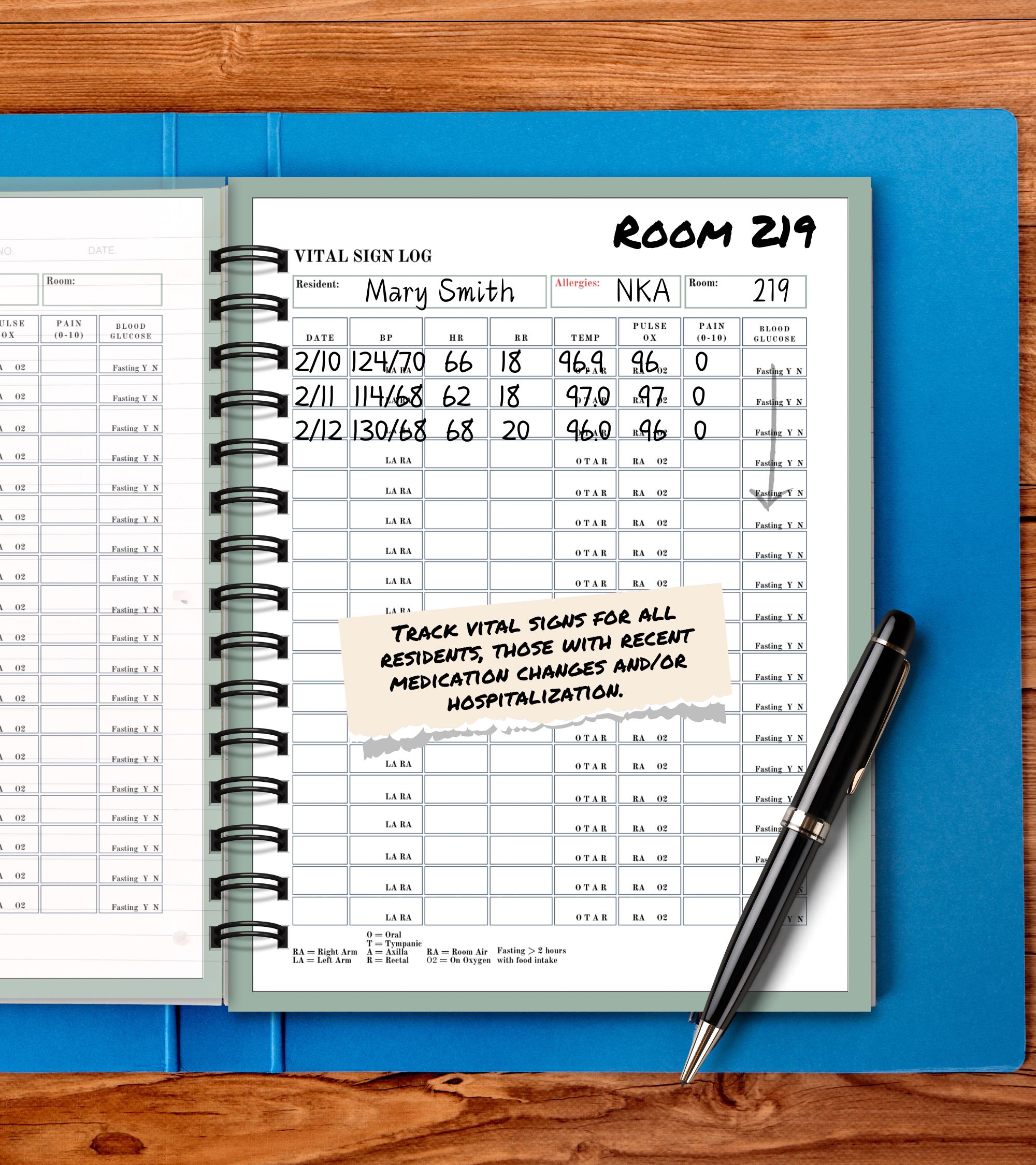 Editable Assisted Living Intake Forms: Nursing Home Resident Assessment ...