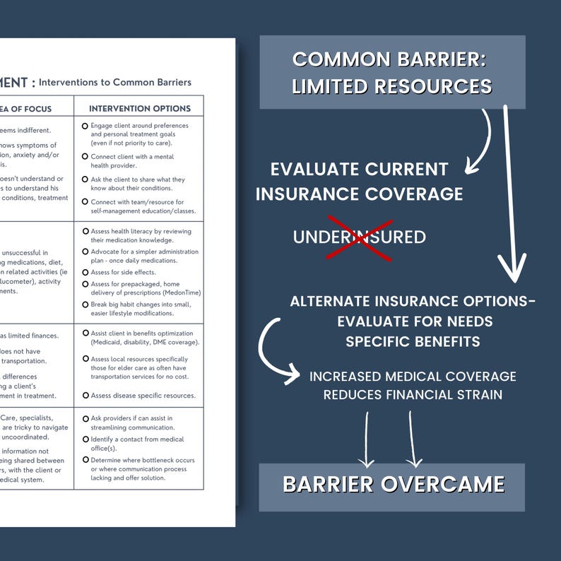Case Management Interventions and Barriers Guide: Care Planning Cheat ...
