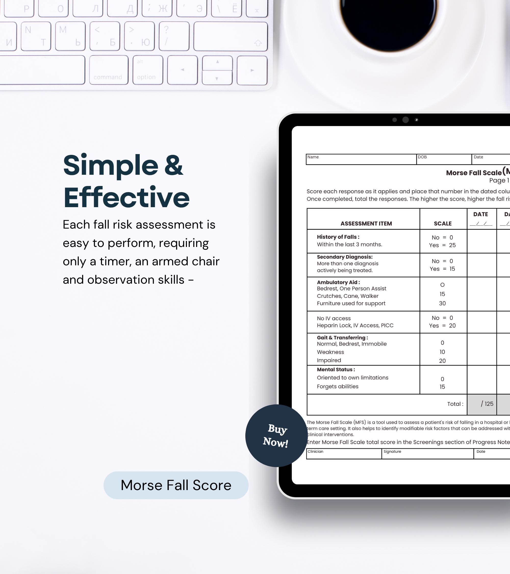 Fall Risk Assessment Bundle, Senior Care Evaluations (PDF) - Etsy