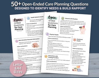Case Management Assessment Questions, Rapport Building & Care Planning ...