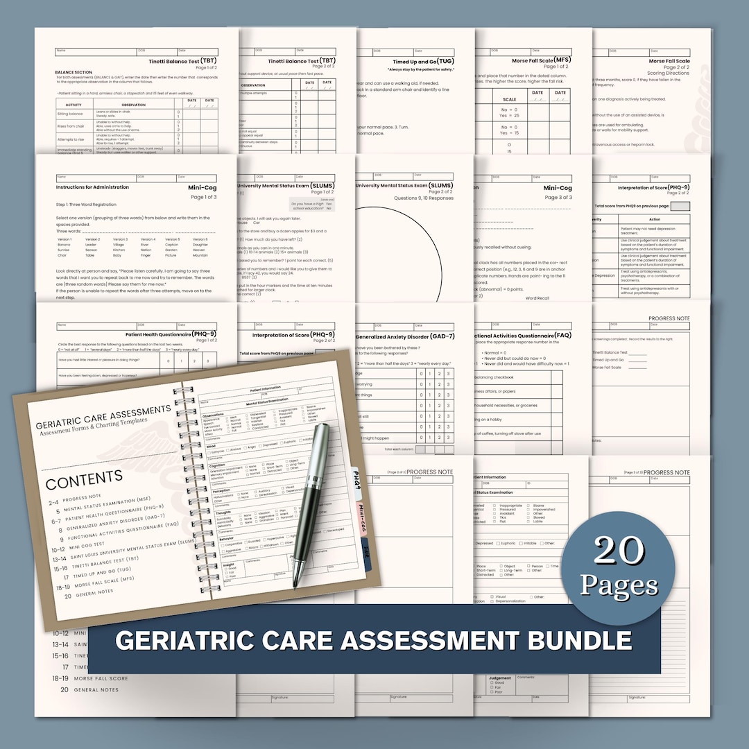 Geriatric Health Assessments Template - Geriatric Nurse, Case Manager ...