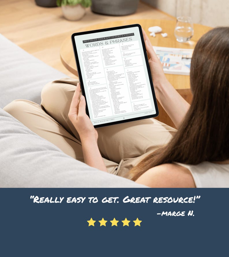 Mental Health Therapy Cheat Sheet - MSE Words, Phrases, Treatments ...