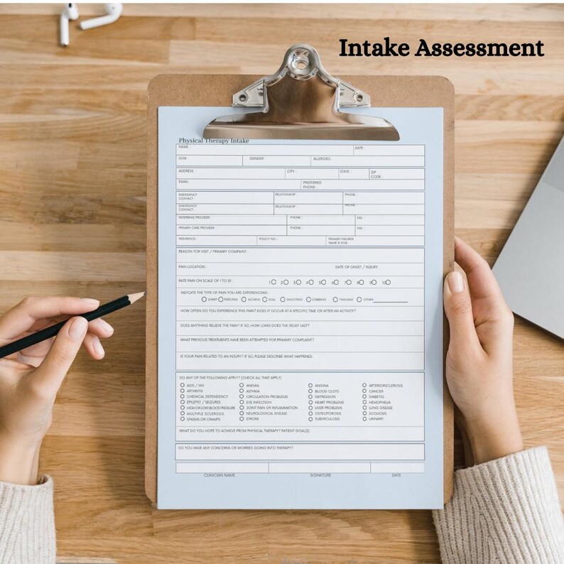 Physical Therapy Session Forms: Physical Therapist Client Intake, SOAP ...