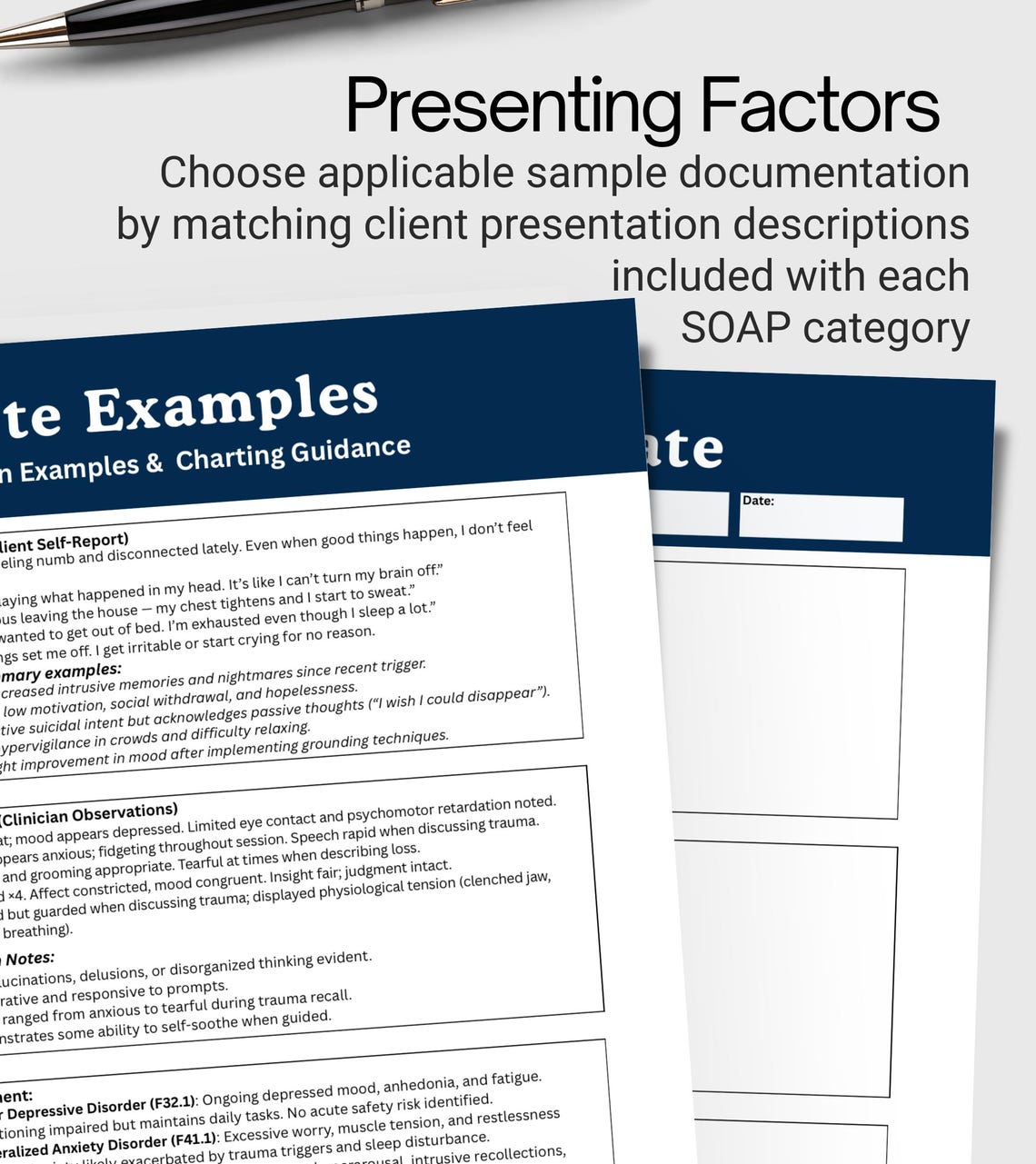 Psychotherapy SOAP Documentation Examples & SOAP Note Template, Mental ...