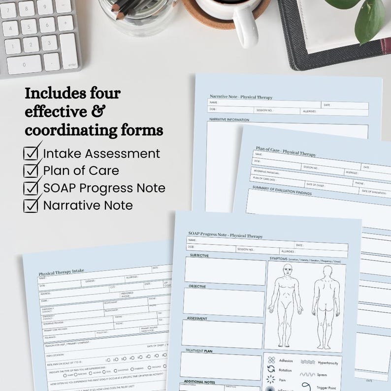 Physical Therapy Session Forms: Physical Therapist Client Intake, SOAP ...