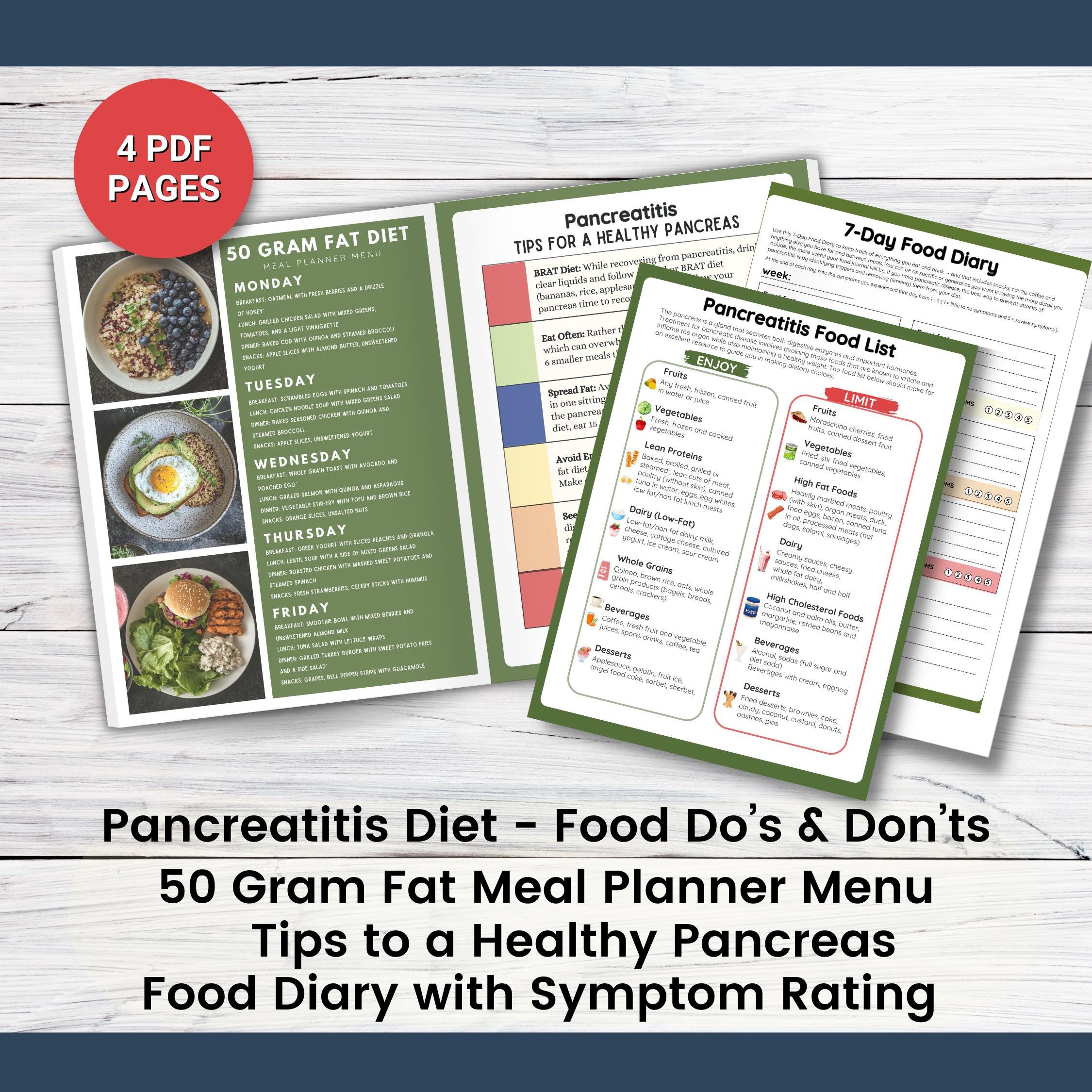 Pancreatitis Diet Foods List, Meal Plan, Gut Healing Tips (PDF Download ...