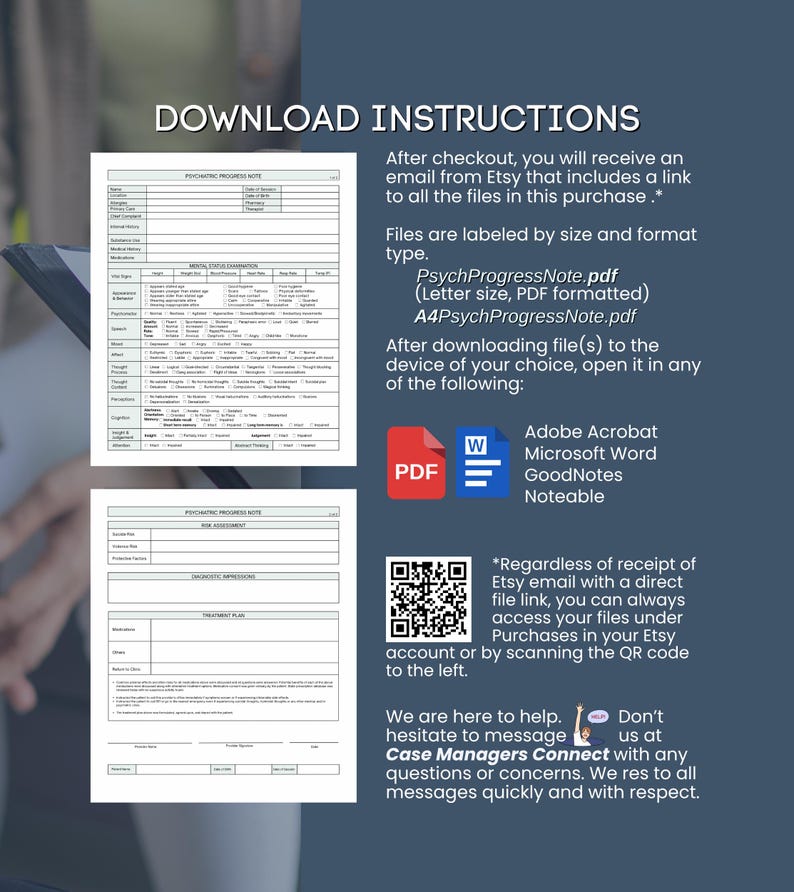 Psychiatric Progress Note, Psychiatry Session Template, Printable ...