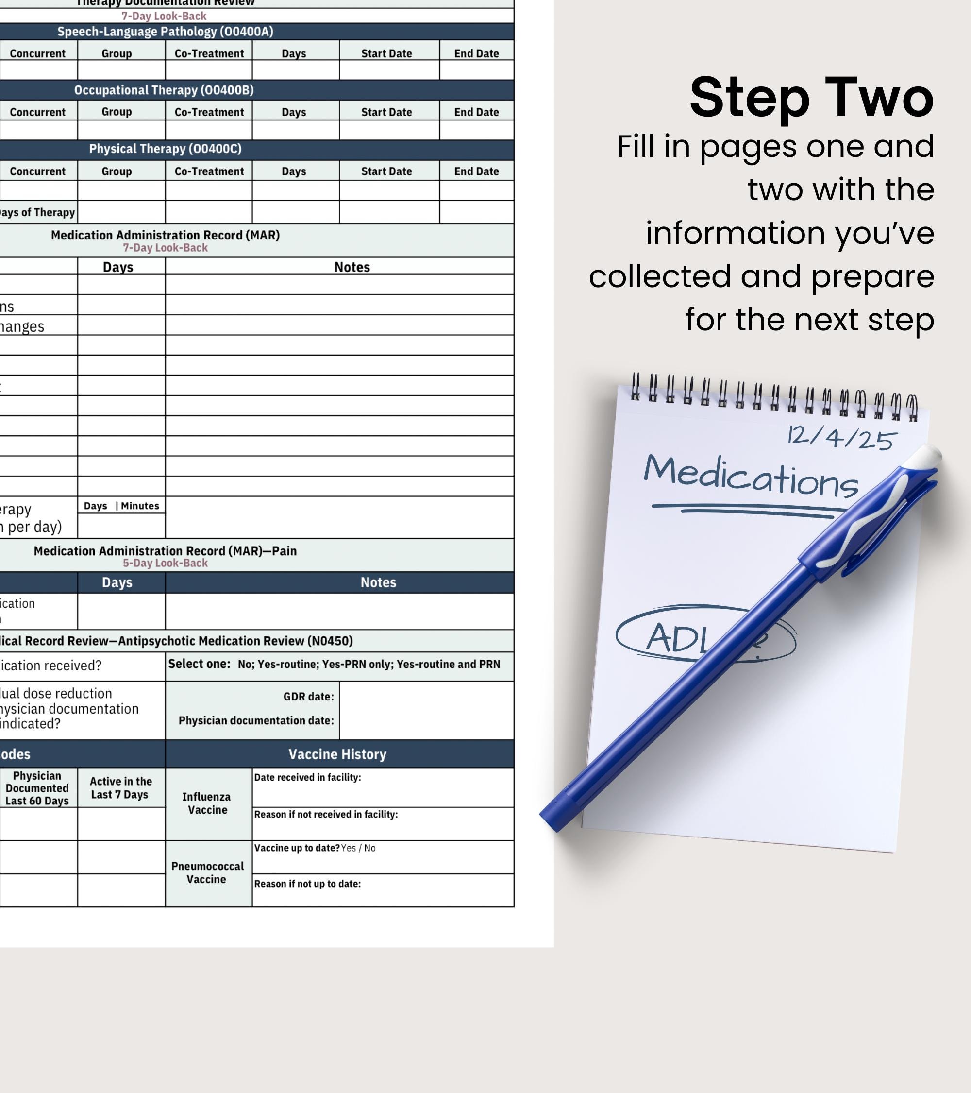 MDS 3.0 Assessment & Interview Cheat Sheet, Nursing Home Coordinators ...