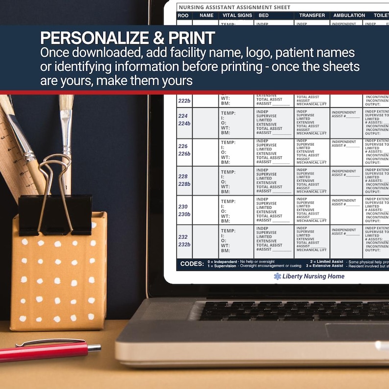 8 Patient CNA Report Sheet | PCT Nursing Assistant Handoff Form | Vital ...