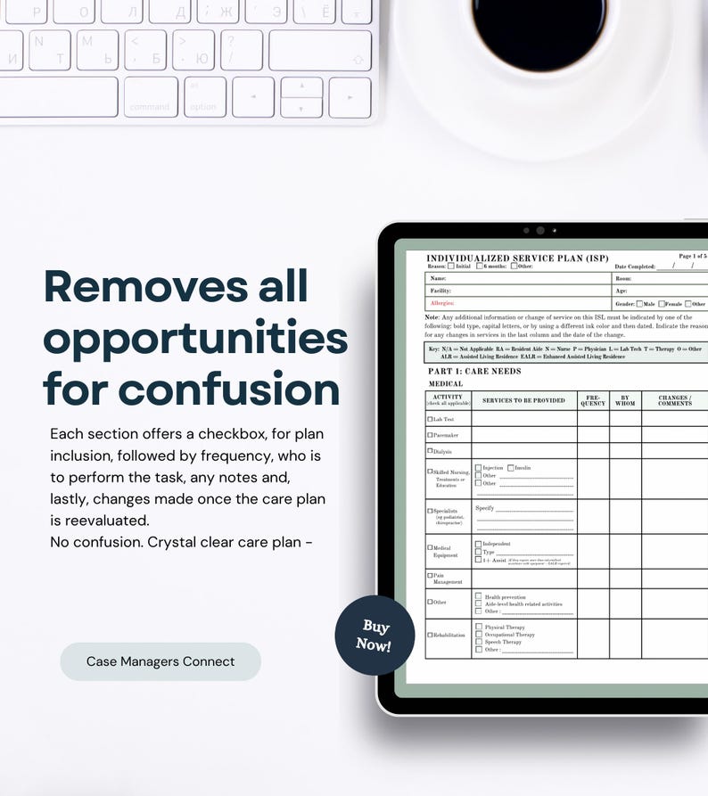 Comprehensive Care Plan Template for Nursing Homes, Assisted Living ...